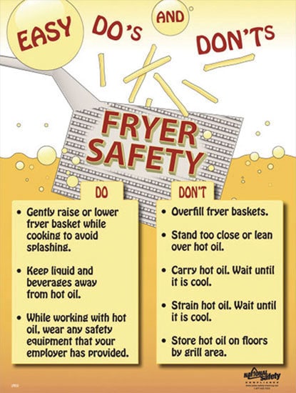 Fryer Safety Dos And Donts Safety Poster Osha Safety Manual